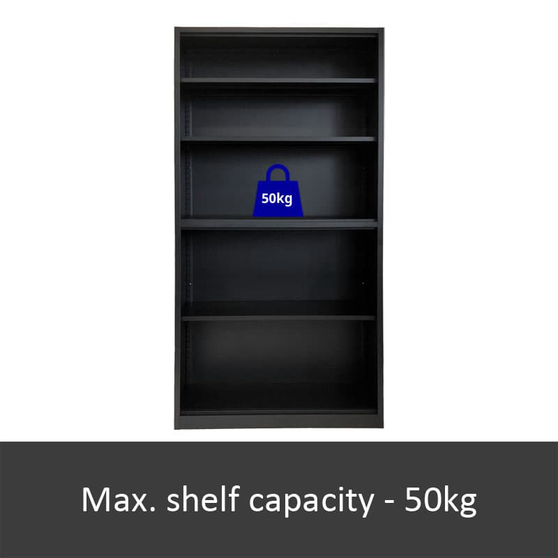 Metal Open Shelving Unit Black