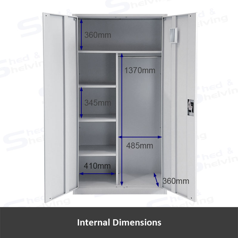 Metal Janitor Cabinets - Light Grey